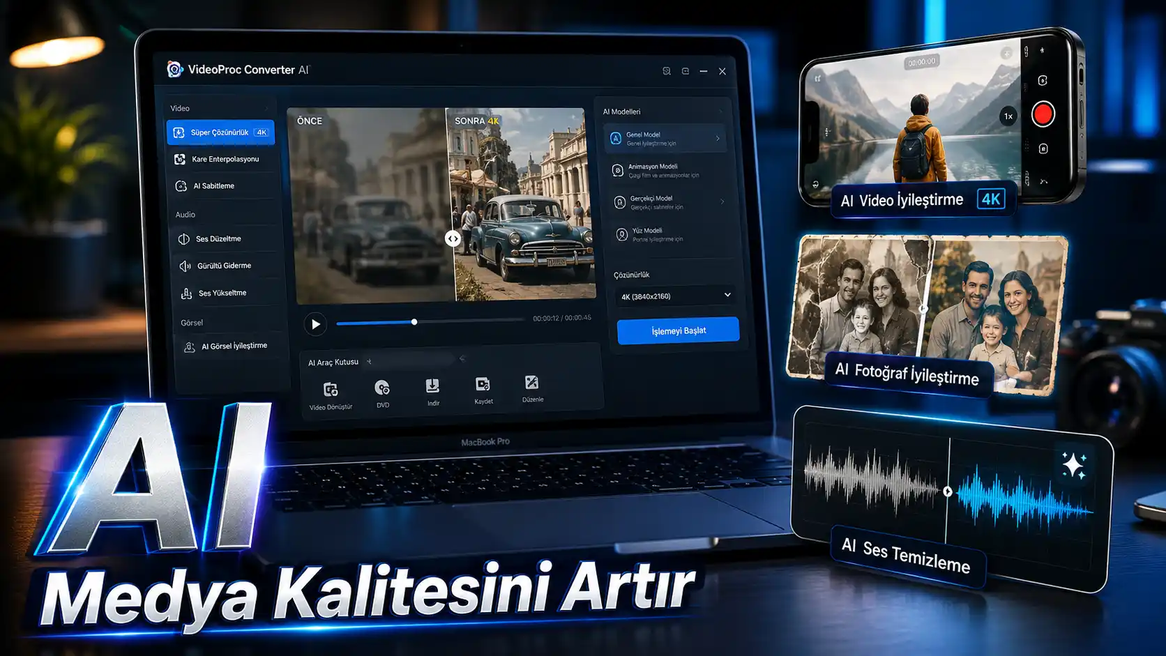VideoProc Converter AI İncelemesi: AI ile Video ve Fotoğraf İyileştirme